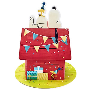 Hallmark Paper Wonder Peanuts Pop Up Birthday Card (Snoopy Dog House)