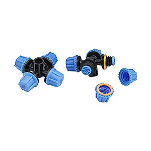VIEUE Garden Drip Irrigation System Accessories 6 6 Mm Connection Ports Cross Atomizing Atomizing Nozzle with Sealing Ring Garden Irrigation Industrial Cooling Nozzle