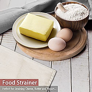 Olicity Cheese Cloths, Grade 100, 20x20Inch Hemmed Cheesecloth for Straining Reusable, 100% Unbleached Precut Cheese Cloth Strainer Muslin Cloth for Cooking, Baking, Juicing, Cheese Making - 6 PCS