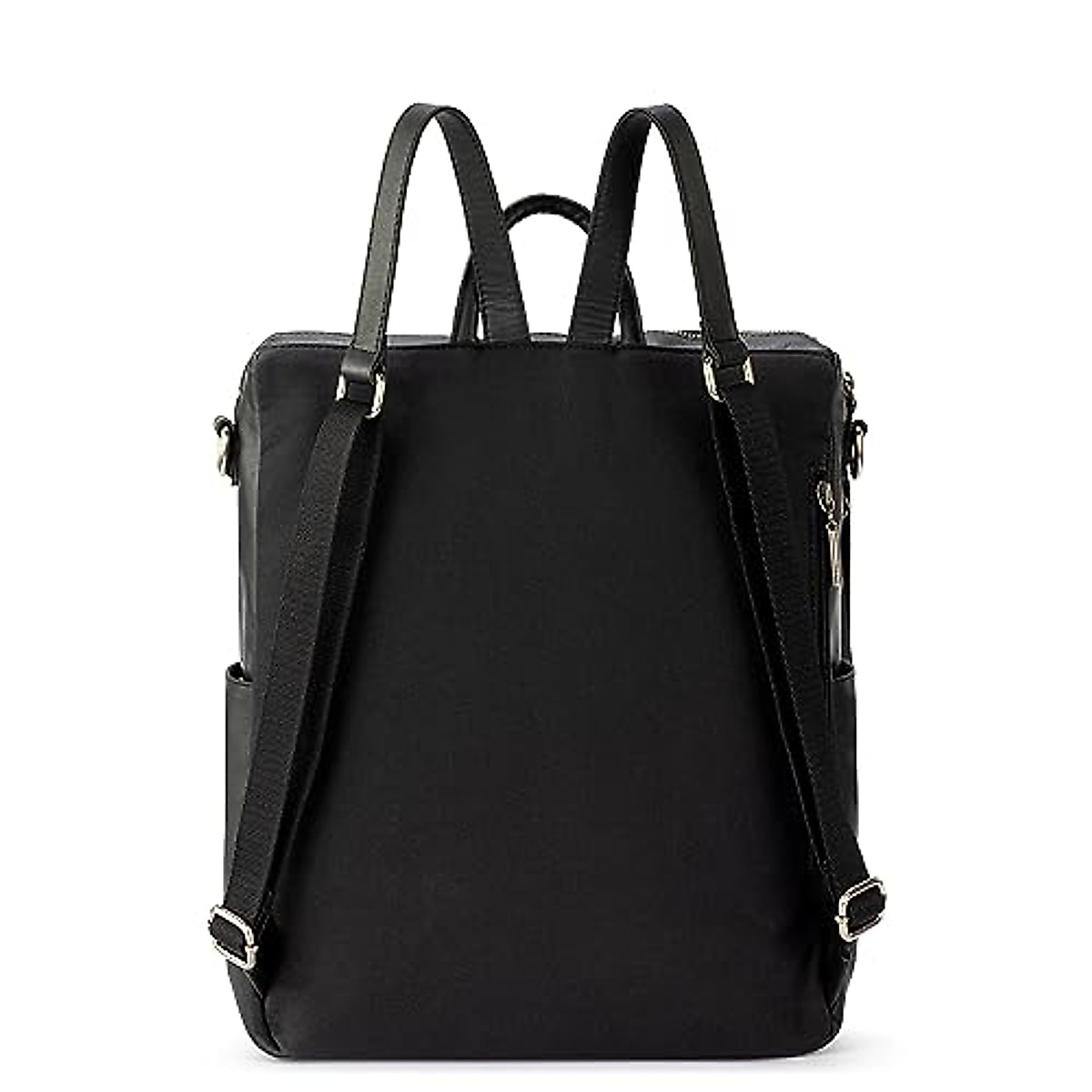 The Sak Los Feliz Backpack in Leather, Detachable Shoulder Strap, Black