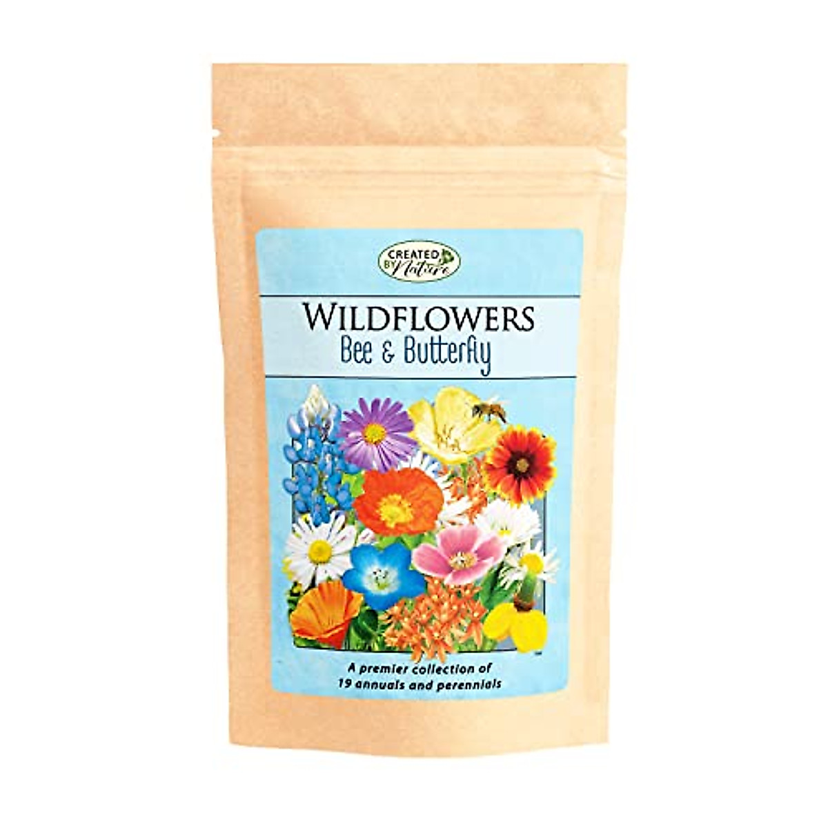 Bee and Butterfly Wildflower Seeds - Bulk Flower Seed Mix with Over 30,000 Premium Seeds- Stunning Blooms - Attracts Pollinators, Bees, Butterflies - Perennial, Annual