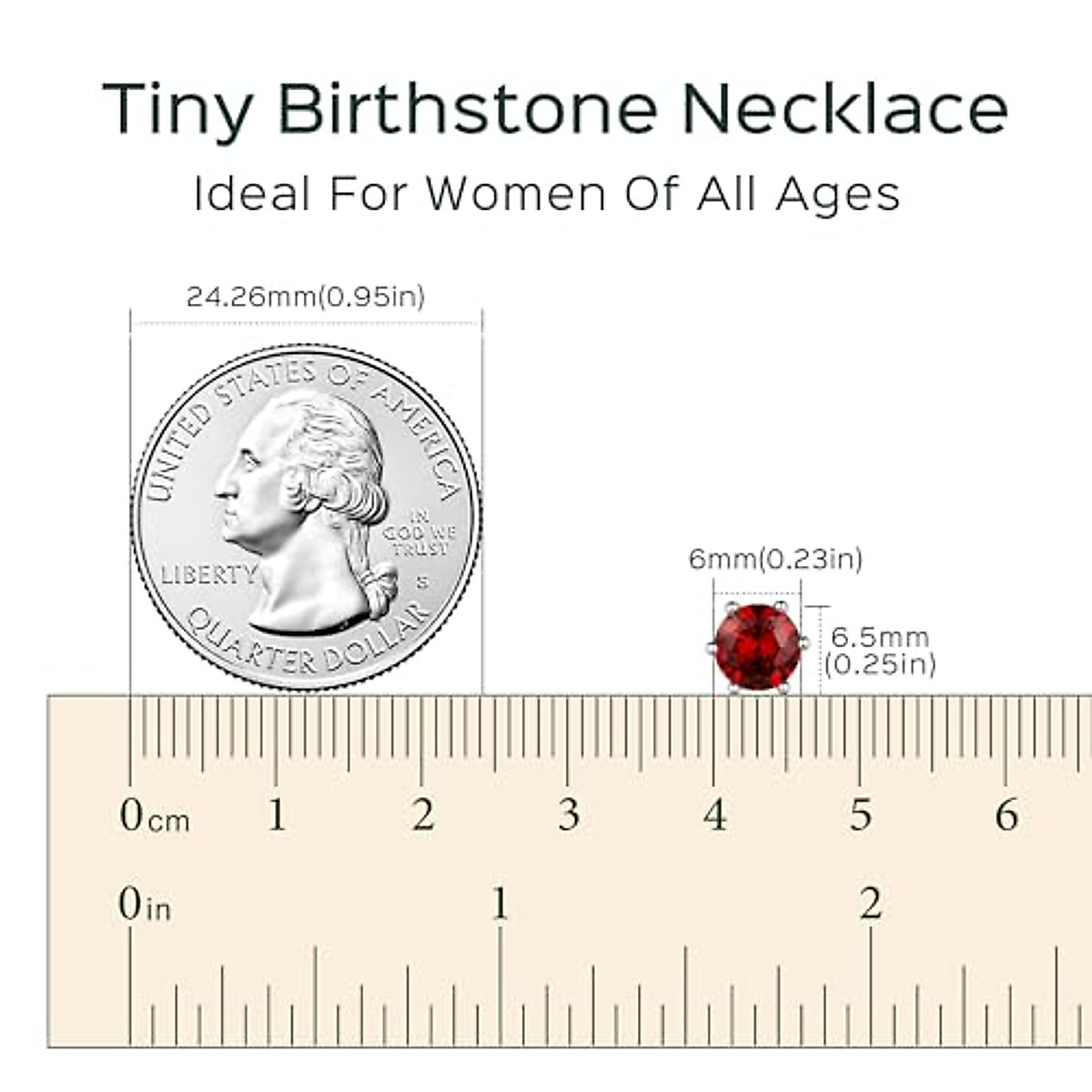 ChicSilver March Birthstone Necklace 925 Sterling Silver Blue Aquamarine Necklace Tiny Birthstone Jewelry with 16 Inch Chain Necklace