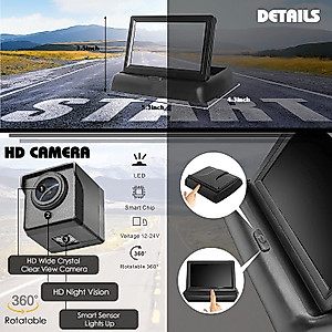 Baby Mirror for Car-Back Seat Baby Car Camera with Night Vision,View Infant in Rear Facing Seat with 4.3 Inch HD Display,Not Need to Turn Around,Observe The Baby's Every Move at Any Time while Driving