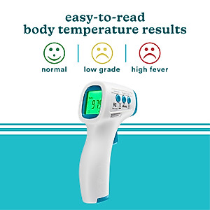 HoMedics Non-Contact Infrared Forehead Thermometer, Clinically Proven Fast Accurate Results, High-Fever Alert with 4-in-1 Readings