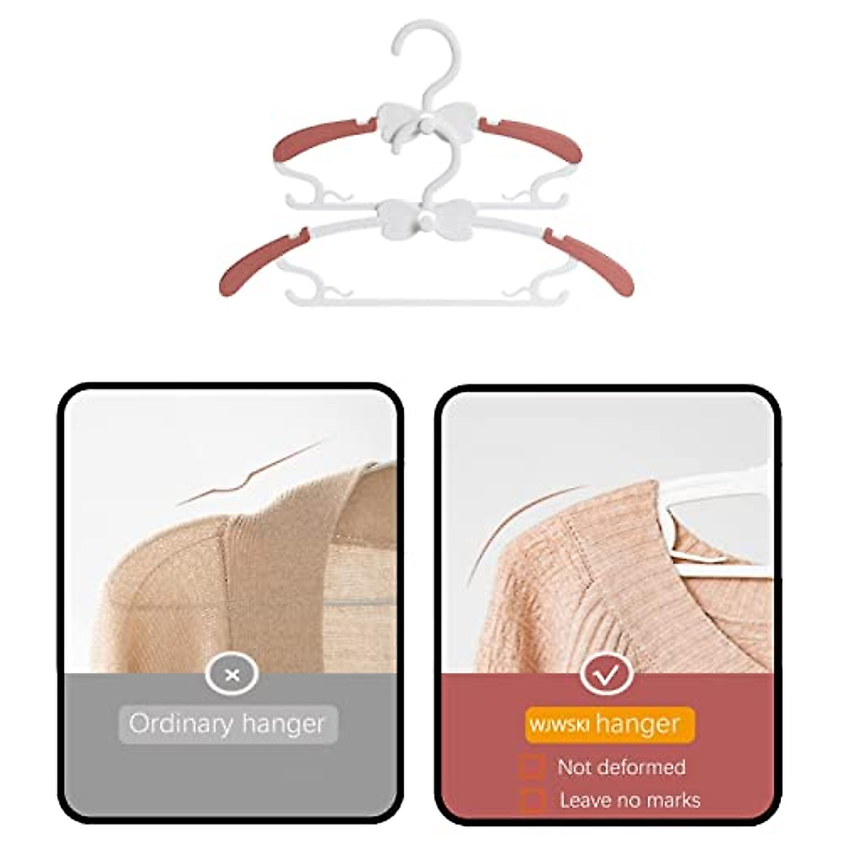 WJWSKI 20pcs Baby Kids Hangers for Nursery Closet and Kids Dance Garment Bags with 3 Pockets, 35x24x3“ Gusset Lightweight Clear Full Zipper Suit Bag for Competitions Costumes & Travel