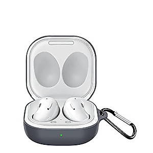 Silicone Case for Samsung Galaxy Buds 2 Case (2021)/Galaxy Buds Pro Case (2021)/Galaxy Buds Live Case (2020) ​with Keychain for Women Girls Men Boys Case Cover Accessories Silicone Skin