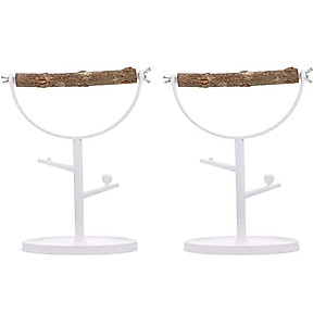 PATKAW Outdoor Toys Outdoor Toys Outdoor Playset of 2 Bird Perches, Wooden Parrot Wooden Perch Bird Perch Training Standing Rack Parrot Stand Branch Outdoor Toys Outdoor Playset Outdoor Playset
