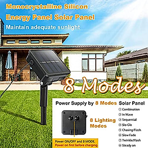 XSFANCYFUN Set of 6 Solar Mushroom Lights Outdoor Garden, 8 Modes Waterproof Solar Powered Garden Pathway Lights for Yard, Lawn, Pathway, Christmas, Walkway, Fence Decorations Yellow Mushroom Lights