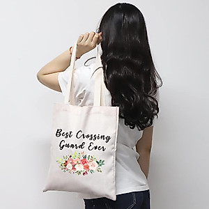 MNIGIU Crossing Guard Tote Bag Crossing Guard Appreciation Gift Best Crossing Guard Ever Shopping Bag for Crossing Guard (Shopping Bag)