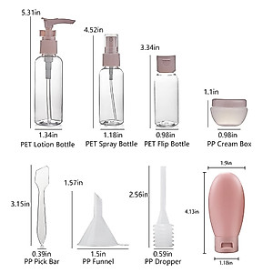 12 Pack Tsa approved travel bottles-Travel size toiletries containers-Refillable cosmetic containers-2oz 3oz Travel bottles tsa approved-Travel containers for toiletries leak proof (BPA Free)