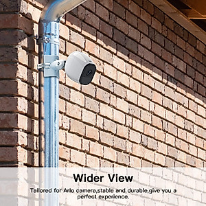 Universal Outdoor Camera Mount for Arlo Pro 5SS/Pro 4/Pro 3/Ultra 2/Essential XL,for eufyCam 2C/2C Pro and More 1/4’’ Camera, Fits 1.96-7.87’’ Pole No Drill(White, 2 Pack)