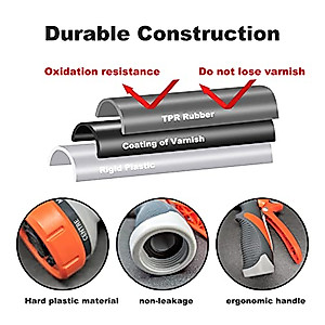 Garden Hose Sprayer Nozzle + Adapter, Features 8 Water Hose Nozzle, Car Wash Foam cannon Washing Kit, 3.5 oz Soap Dispenser Bottle Connects to Any Garden Hose, Lawn, Cleaning Car, Showering Pet