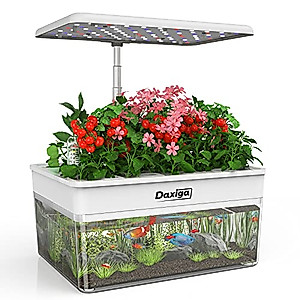Hydroponics Growing System, 12 Pods Indoor Garden with 10.0L Aquarium System, Grow Light, Drainage System, Automatic Timer, Hydroponic Herb Garden kit Including 70 Packs Accessories