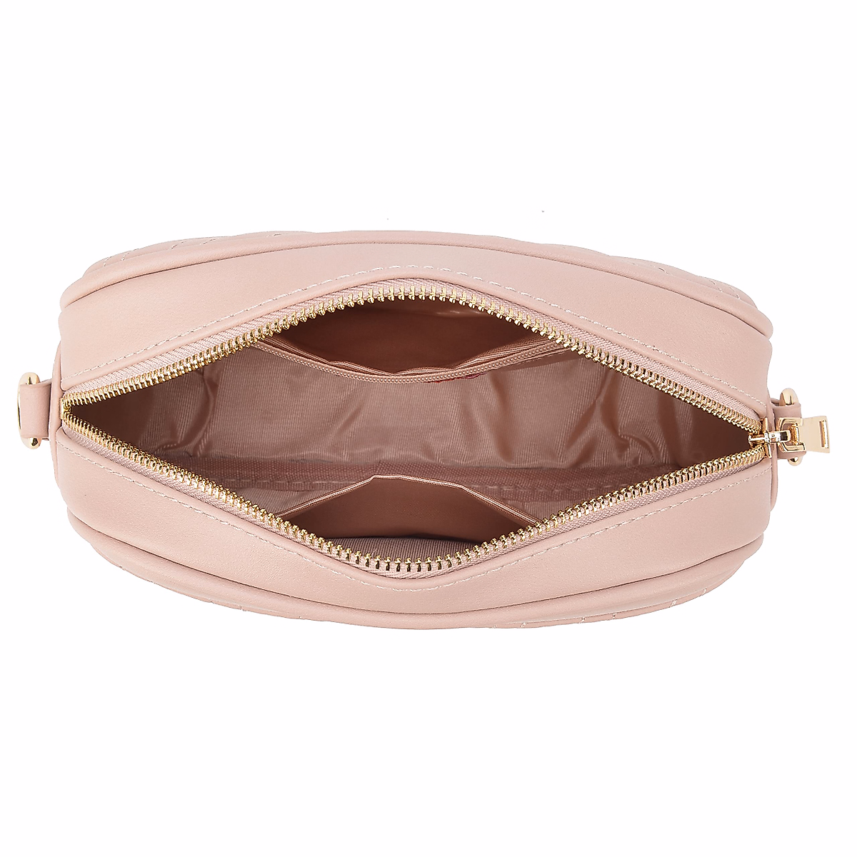 lola mae Quilted Crossbody Bag, Trendy Design Shoulder Purse (Blush light)