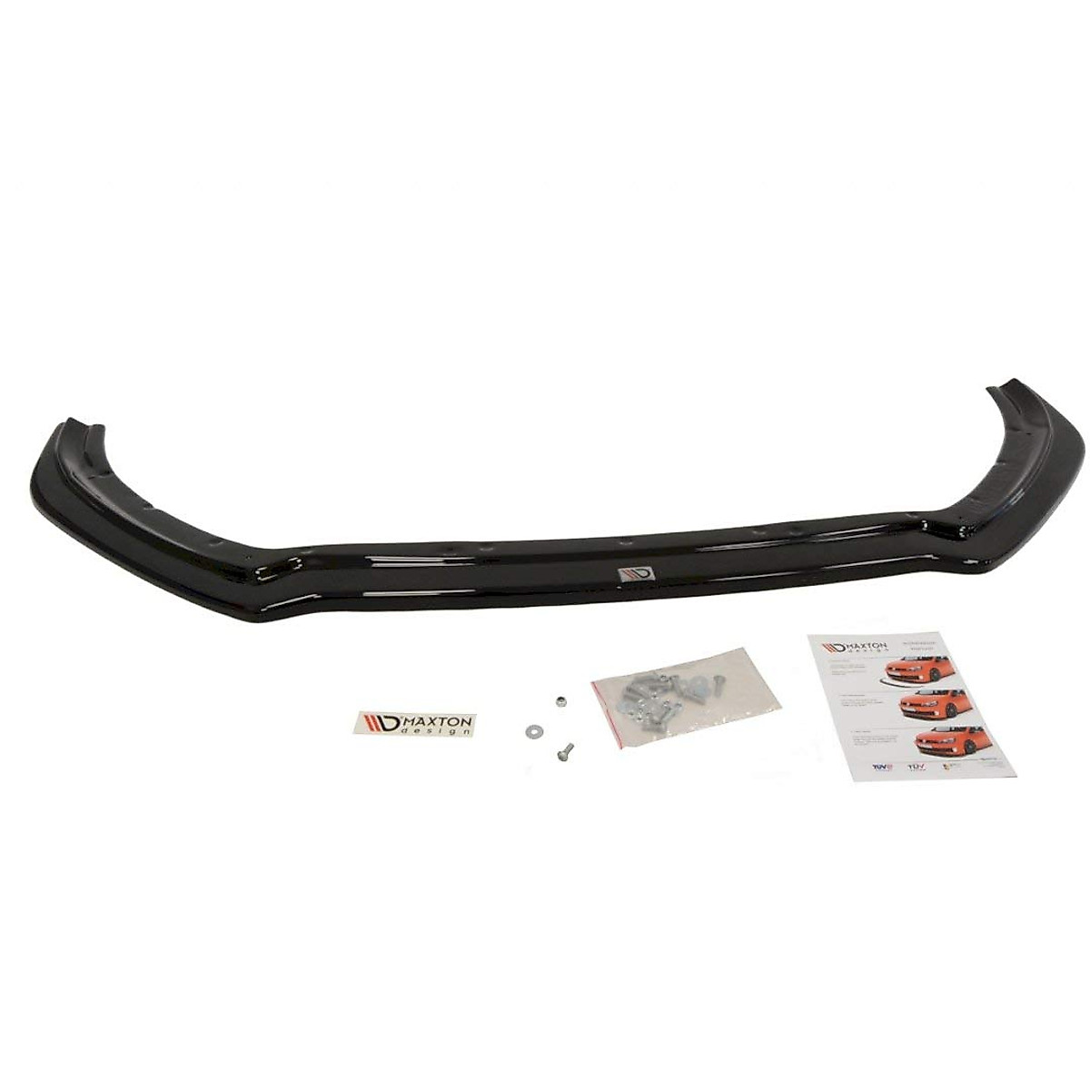 Front Bumper Lip Spoiler V4 Compatible with Ford Focus 3 RS (2015 -) Maxton Design Splitter