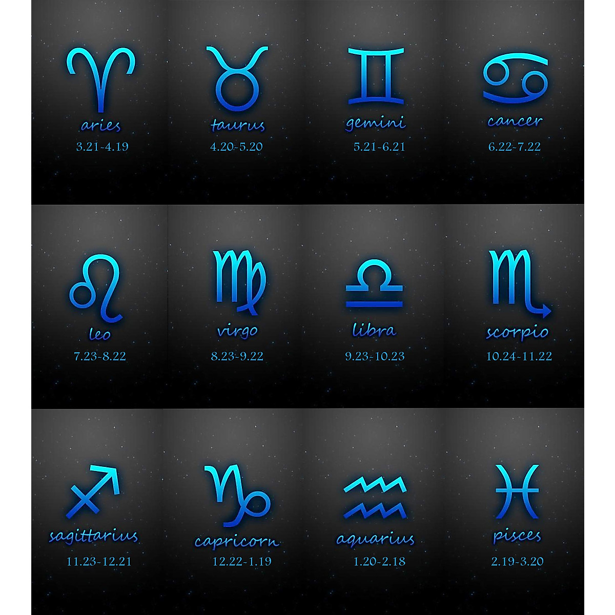 Aimber 18K Gold Plated Astrology Necklace for Women Jewelry,12 Zodiac Pendant Horoscope Constellations Necklace(Letter,Pisces)