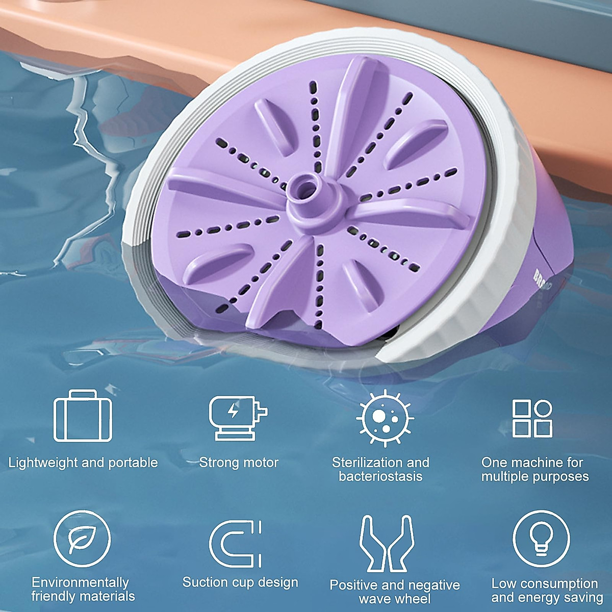 Portable Washing Machine Mini Washing Machine Portable Washer Mini Washer Travel Washing Machine USB Powered 3 Timing Modes Underwear Socks Cleaning Mini Portable Washer for Travel Business Trip Oran