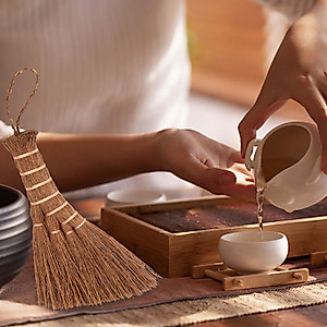 Whisk Broom, Mini Broom for Home Tea Tray Small Whisk Broom Small Broom Small Straw Tea Hand Broom Sweet Broom Tea Leaves