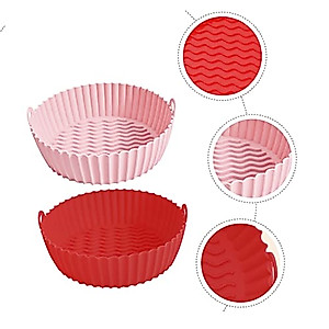 UPKOCH 8 Pcs air fryer pan oven basket air fryer Air Fryer Silicone Basket air fryer liner silicone baking mat accessories for air fryer large basket rubber Silica gel lift non stick
