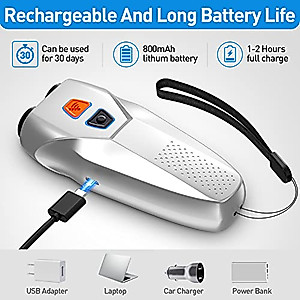 Dog Barking Control Devices Dual Sensor Anti Barking Device with Training/Deterrent Modes Dog Whistle to Stop Barking Ultrasonic Dog Barking Deterrent with LED Flashlight 25 FT Range Rechargeable