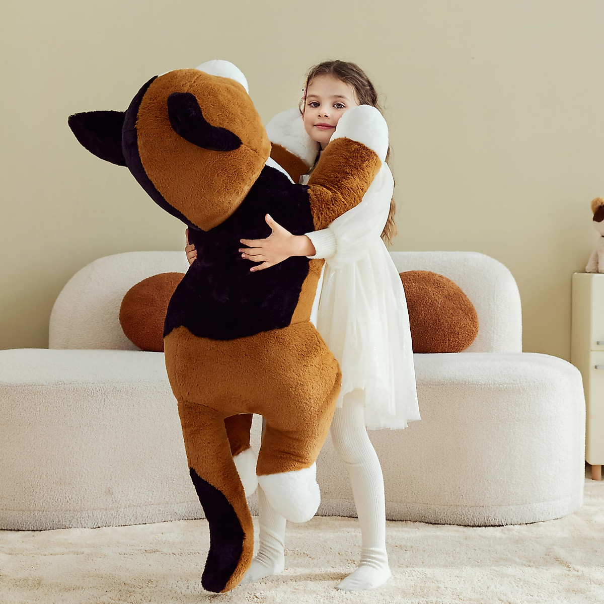 IKASA Large Panda Stuffed Animal Giant Soft Plush Toy,30" Cute Huge Jumbo Kawaii Fluffy Plushy Big Size Fat Oversized Plushie,Gifts for Kids