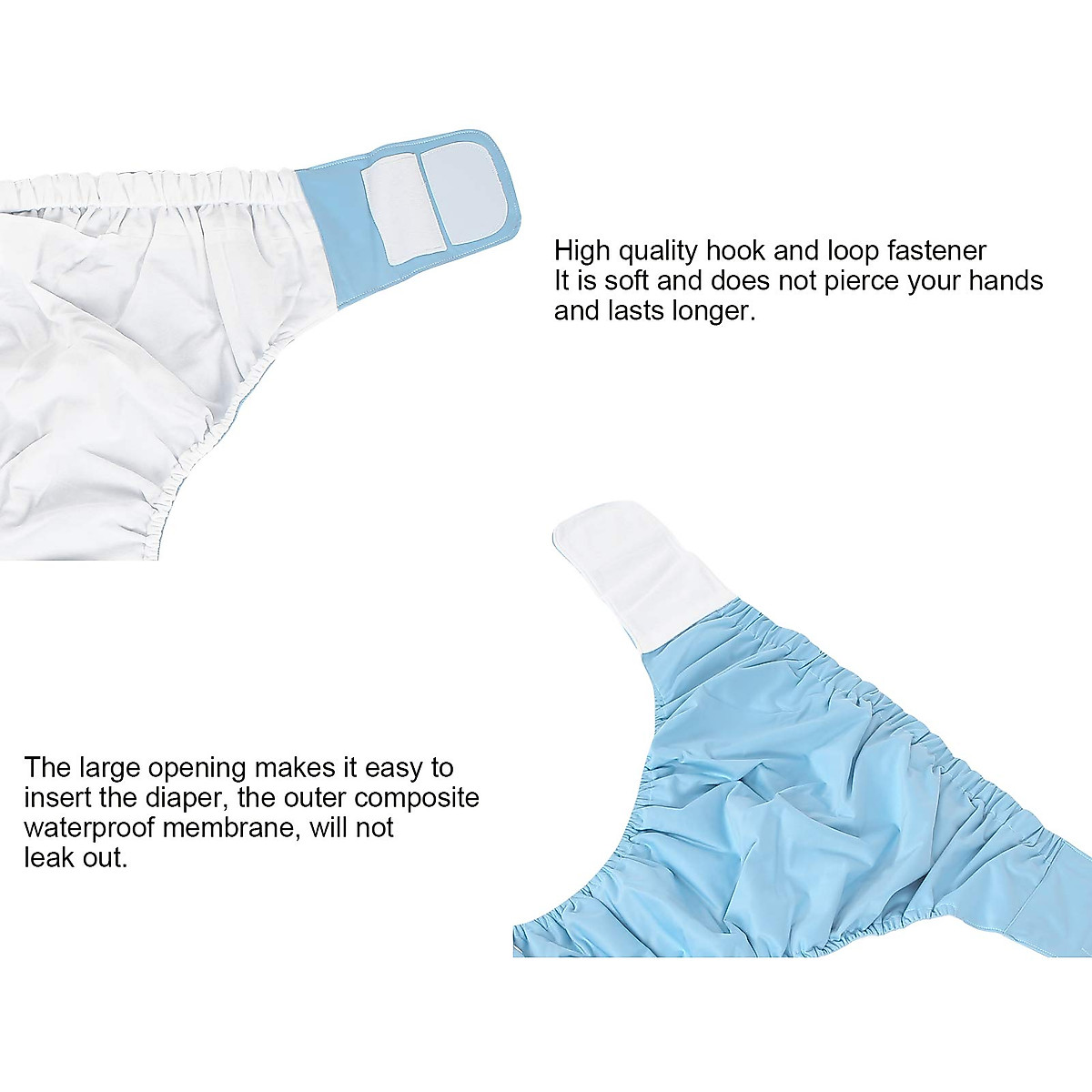 Adult Cloth Diaper Washable Diapers Elderly Cloth Diaper Breathable Incontinence Pants Reusable Adjustabl Underwear Overnight Leakfree for Elderly Incontinence Care(Blue)