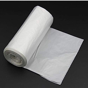 7-Almond 2 Gallon Small Trash Bags, Wastebasket Trash Bags for Office, Home Waste Bin Trash Can Liners Pet Waste Bags Disposal Bags(Clear, 100 Counts/ 2 Rolls)