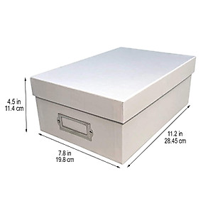 Simply Tidy White Memory Box Store and Organize Photos, Keepsakes, DVD and CDs, Acid Free - Bulk 12 Pack