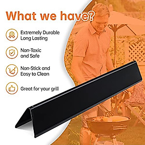 Dictirdy Porcelain-Enameled Flavorizer Bars and Heat Deflector Burner Tube Kit for Weber Genesis 300 Series E310 E320 E330 EP310 EP320 EP330 Replacement Part for Weber Genesis Grill