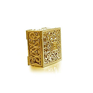 Warmtree 12 Pcs Candy Boxes Plastic Wedding Favor Boxes Candy Jars Candy Storage Boxes Gift Boxes for Wedding Baby Shower Christmas Birthday Party Decorating Ornament Container (Gold)