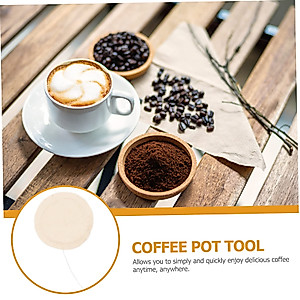 Uonlytech 80 Pcs Coffee Filter Cloth Coffee Filters 4 Portable Espresso Machine Espresso Coffee Machine Espresso Machines Coffee Tea Filter Espresso Pot Coffee Powder Siphon Cotton