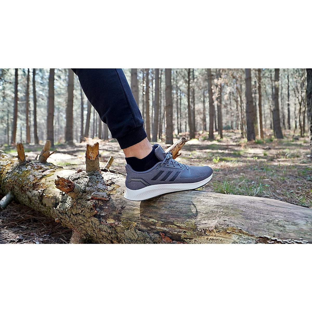 BONISTO Cotton Ankle Socks - 6 Pairs Mens Athletic Low Cut Socks - Soft Sneaker Socks (Medium, White)