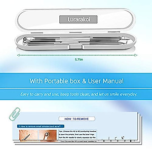 Best Blackhead Remover, Blackheads Blemish Removing, Acne Whitehead Removal Kit, Pimple Comedone Extractor Tool, Popper Pimples Treatment, with Tweezers, Risk Free for Face Forehead Nose