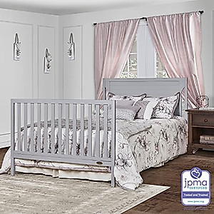 Dream On Me Cape Cod 5-in-1 Convertible Crib in Pebble Grey, Greenguard Gold Certified , 50x30x44 Inch (Pack of 1)