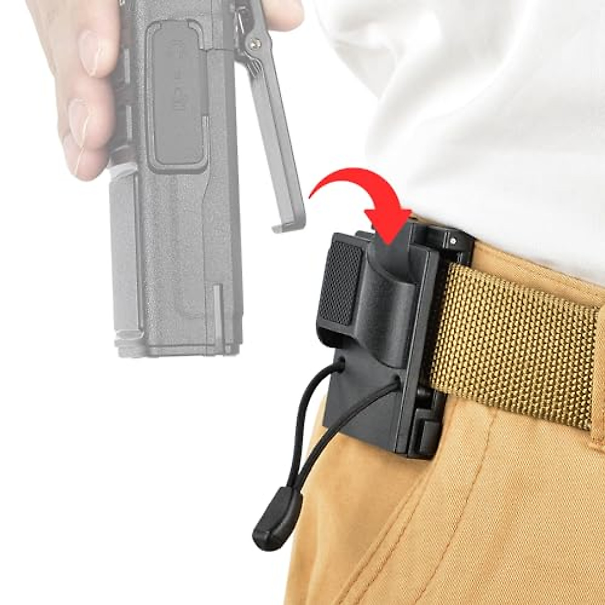 iGuerburn Tactical Radio Holder Duty Belt Accessories for 1.5"/1.75"/2" Belts, Radio Holster for Duty Belt Walkie Talkie Clip Law Enforcement Accessories for Motorola, BaoFeng, Midland, Hytera Radios