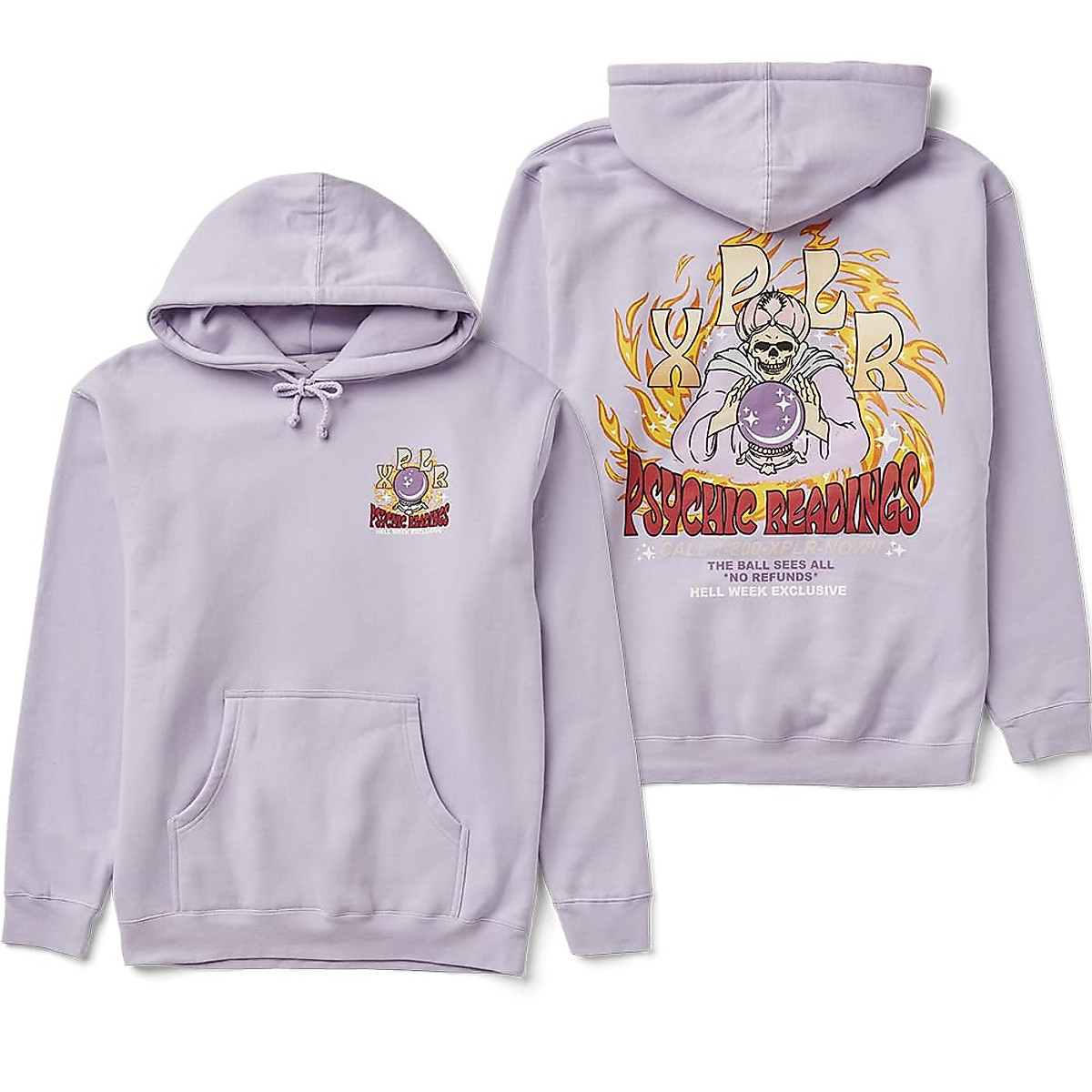 WYLINGER XPLR Psychic Reading Halloween Hoodie Merch Autumn Men Women Long Sleeve Sweatshirt Streetwear (purple,Large)