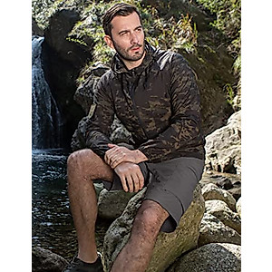 FREE SOLDIER Men's Lightweight Breathable Quick Dry Tactical Shorts Hiking Cargo Shorts Nylon Spandex（Gray 36Wx10L