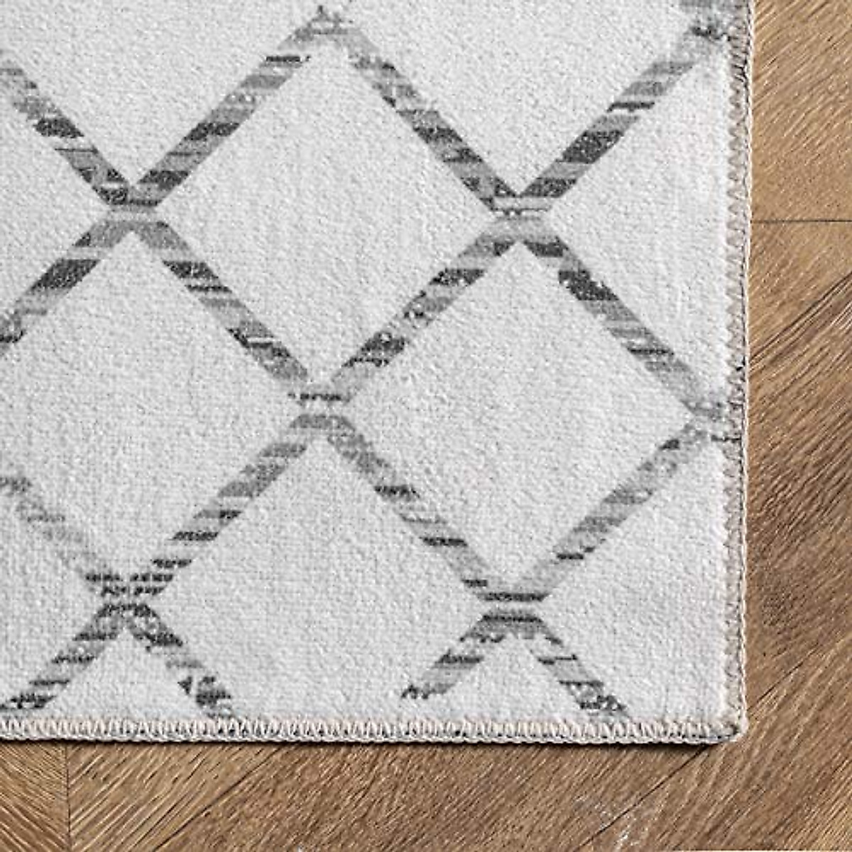 nuLOOM Moroccan Blythe Machine Washable Accent Rug, 2' x 3', Grey