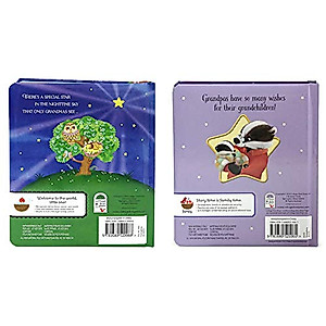 2-Pack Padded Board Books: Grandma's Wishes & Grandpa's Wish List, Ages 1-5 (Chunky Lift a Flap)