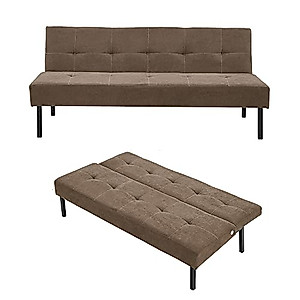 Panana Futon Sofa Bed Convertible Sofa Couch Sleeper Linen Upholstered Home Recliner Reversible Loveseat Folding Daybed Guest Bed for Living Room Apartment Dorm Bonus Room