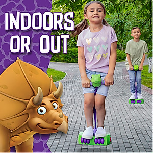 MindSprout Pogo Saurus | Foam Pogo Jumper for Kids 3, 4, 5, 6, 7, Years Old, Dinosaur Toys, Birthday for Boys or Girls up to 250Ibs, Pogo Stick, Indoor & Outdoor Toys