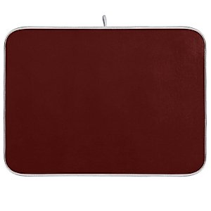 Burgundy Large Dish Drying Mat Xl for Dishes Kitchen Accessories Counter Microfiber Dish Drainer Pad Heat Resistant Mat Decor 18x24 Inch