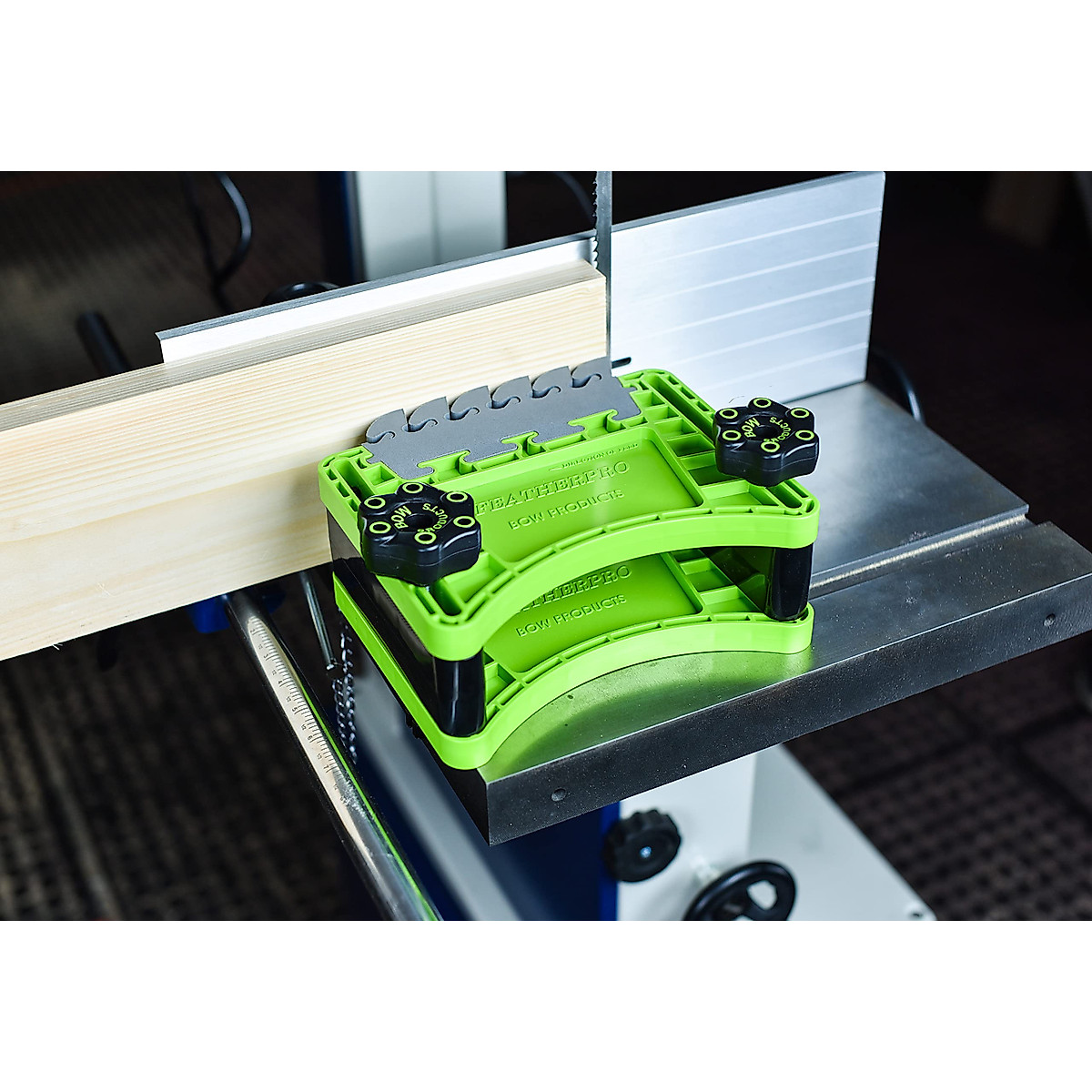 BOW Products FeatherDUO FP3 - Featherboard for Table Saws, Router Tables and Band Saws - Stackable Feather Board with EVA Feathers for Taller Material Feeds - Woodworking Tools and Safety Accessories