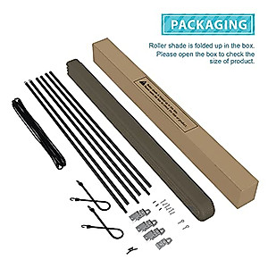 Coarbor Outdoor Roll up Shades Blinds for Porch Patio Shade Exterior Roller Shade Privacy Shade Screen for Deck Pergola Gazebo Brown 5'W x 6'H