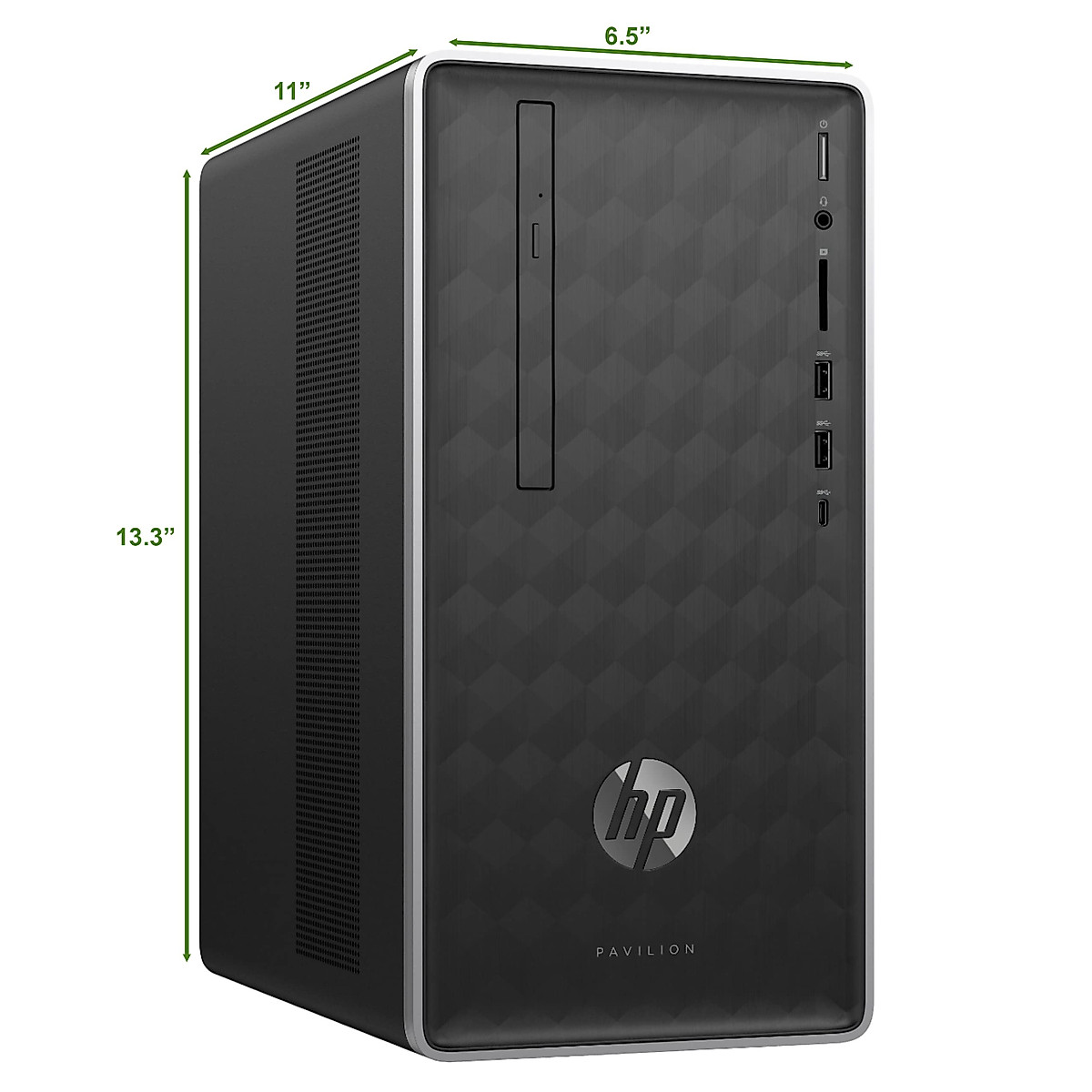 HP 590-P0069 Mini Tower Computer PC AMD Quad-Core A10-9700 Processor, [ 8GB Ram 2TB Hard Drive ] Wireless Keybaord and Mouse, Windows 10 (Renewed)