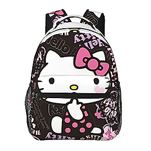 Cartoon Cat Backpack Large Capacity Laptop Bag Casual Travel Daypack