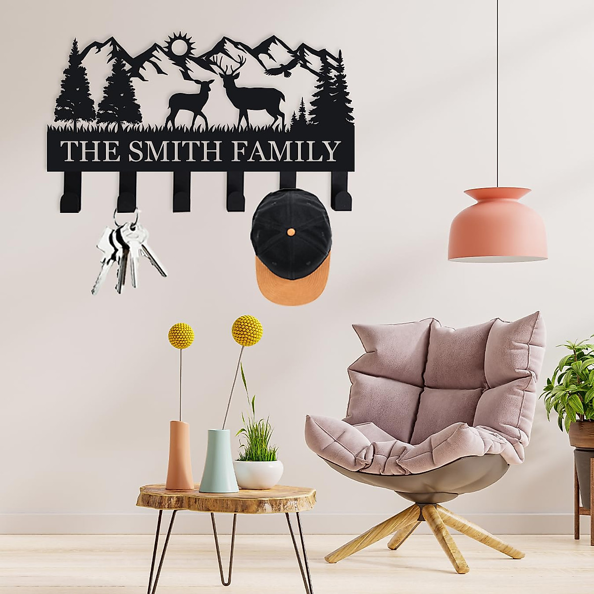 Personalized Key Holder Wall Mount, Customized Key Holder for Wall, Custom Keys Holder on Wall, Personalized Wall Mounted Key Holder Hooks Organizer Rack, Custom Key Rack