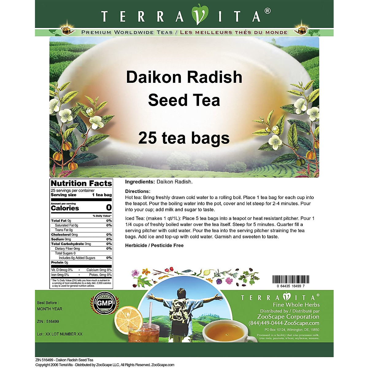 Daikon Radish Seed Tea (25 tea bags, ZIN: 516499) - 3 Pack