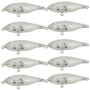 10PCS Unpainted Lure Blanks 2.64g 5cm with Special Eye Fishing Eye Crankbait Simulation Blank Body Clear Hard Baits Trout Salmon Minnow Lure Popper Lures Topwater Freshwater 8267 Special Eye