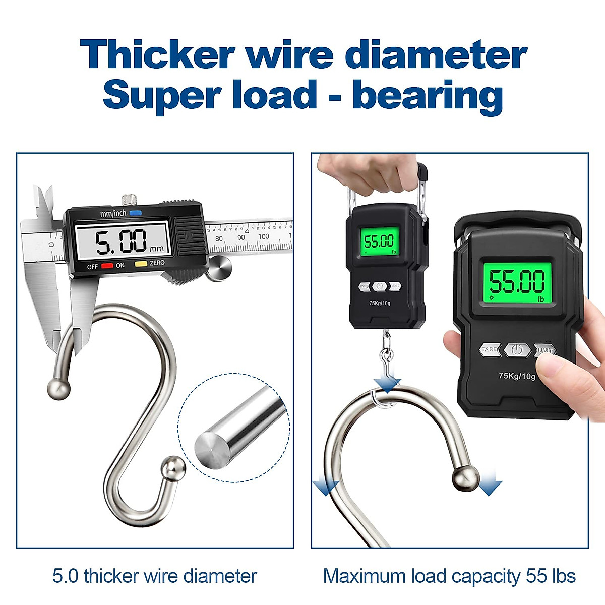 TOPROD Shower Curtain Hooks Rings, Stainless Steel S Shaped Shower Hooks Rust Proof, Shower Curtain Hangers for Shower Curtain, Kitchen, Wardrobe & Garden, Brushed Nickel, Set of 12